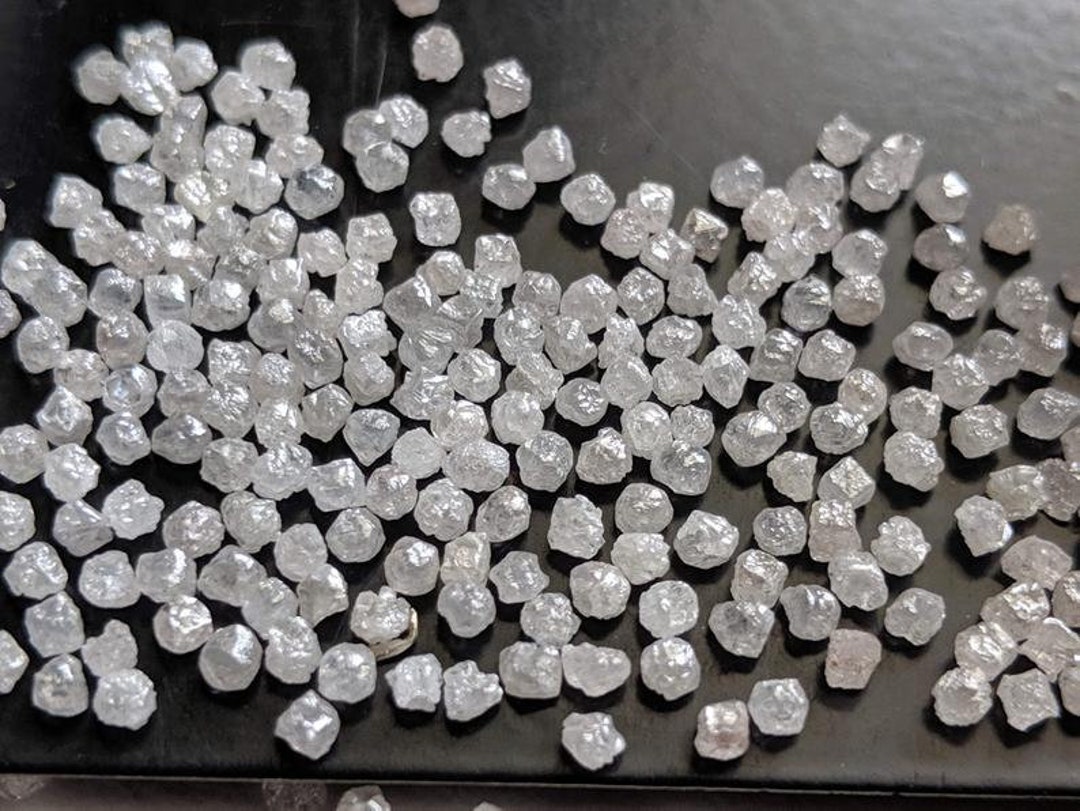 1.5-2mm Raw White Diamonds, Loose White Diamond Rondelle, Uncut Diamond ...