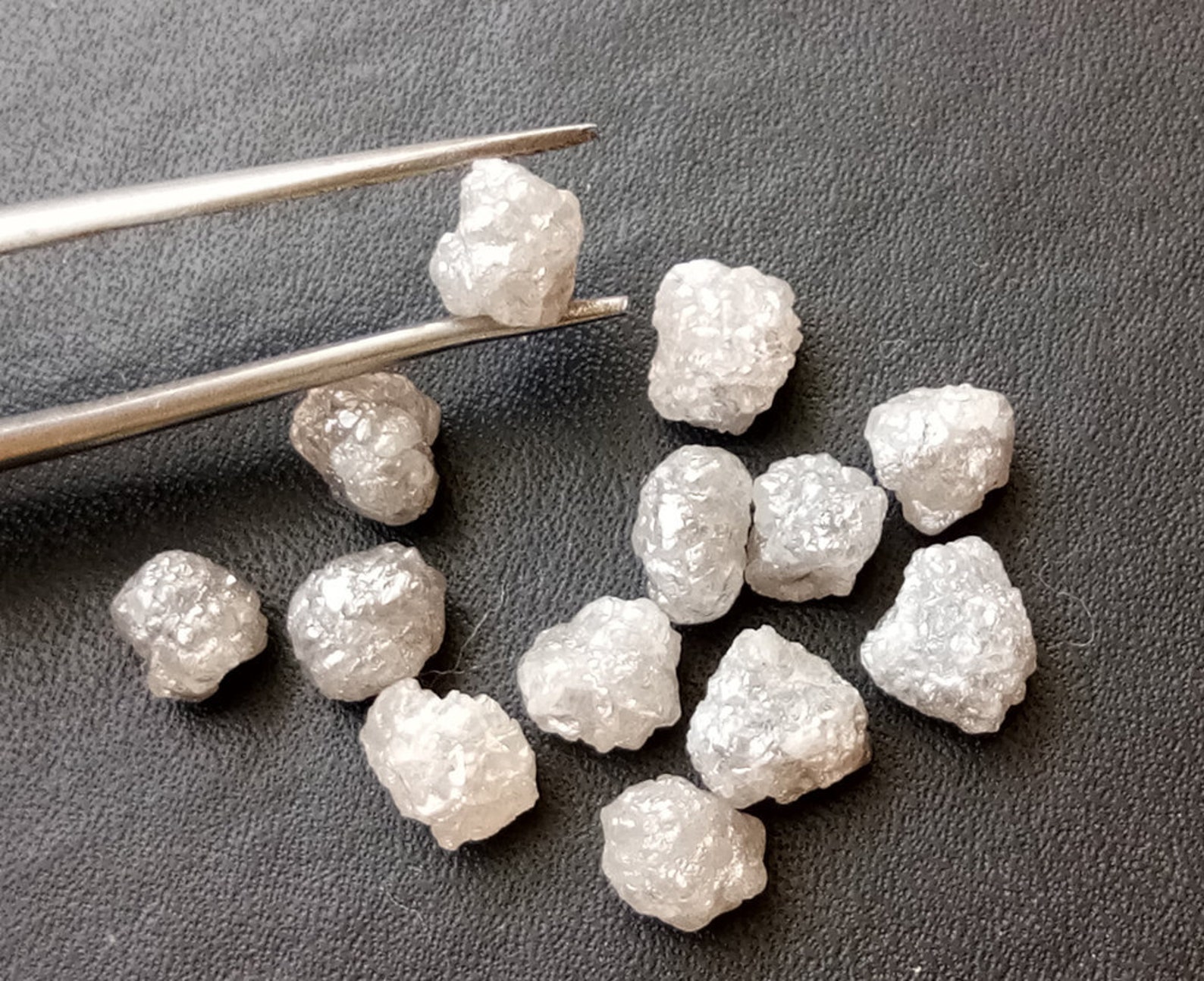 5-6mm Grey Raw Diamond, Natural Grey Rough Diamond, Uncut Diamond ...