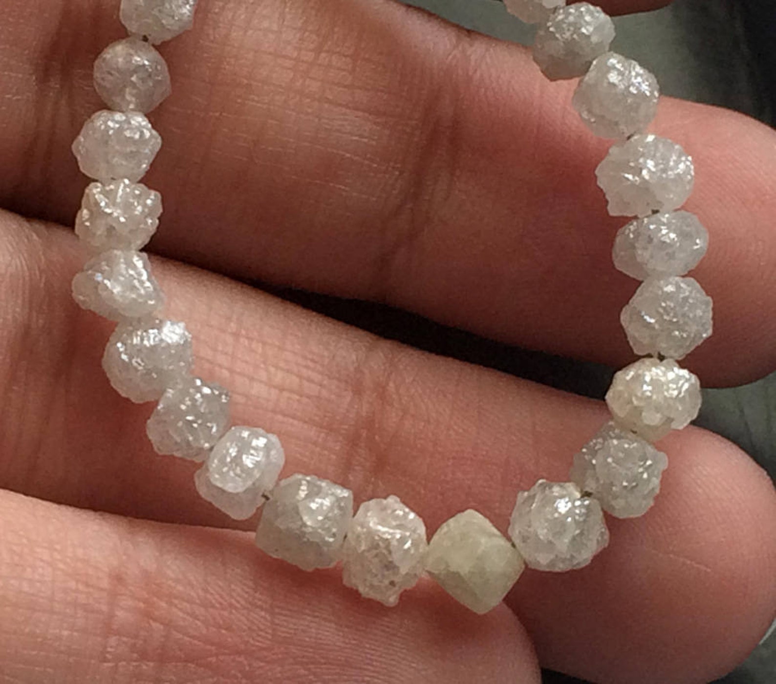 4-5mm Perfect Natural Round White Raw Diamond Beads Large | Etsy