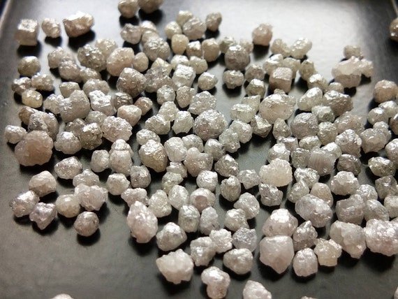 2.5-4mm Grey Natural Round Raw Diamond Grey Rough Diamond - Etsy