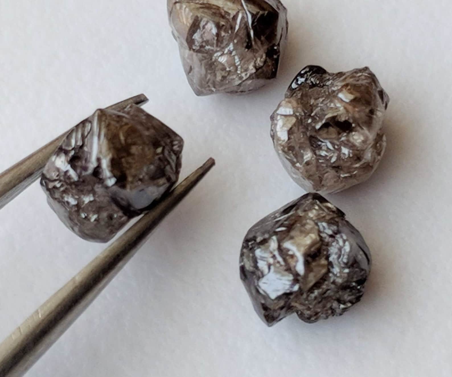 3.5-4.5mm Brown Diamond Crystal Natural Brown Rough Diamond - Etsy