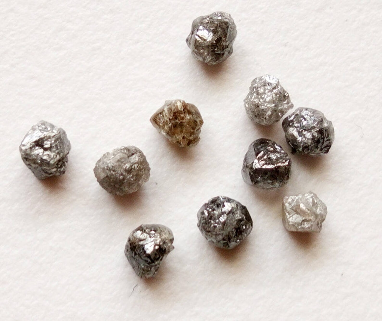 3.5-4mm Grey Raw Diamond Crystal Natural Rough Diamond - Etsy