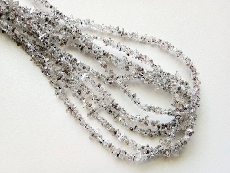 3-6mm Herkimer Diamond Quartz Beads Raw Diamond Quartz | Etsy