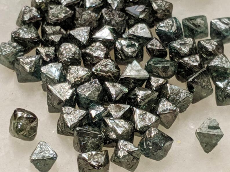 3-3.5mm Green Diamond Crystal Raw Green Diamond Crystal | Etsy
