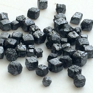 2-3mm Black Perfect Cube Rough Diamonds, Undrilled Natural Black Raw ...