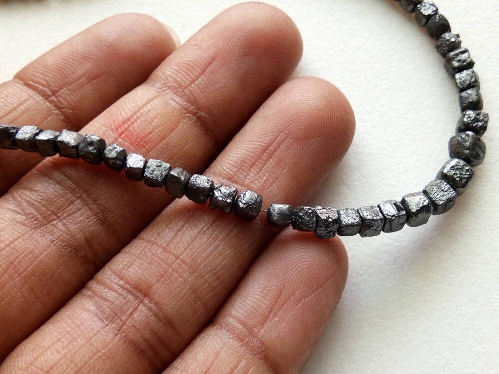 3-4mm Black Diamond Box Cubes Black Drilled Rough Diamond - Etsy