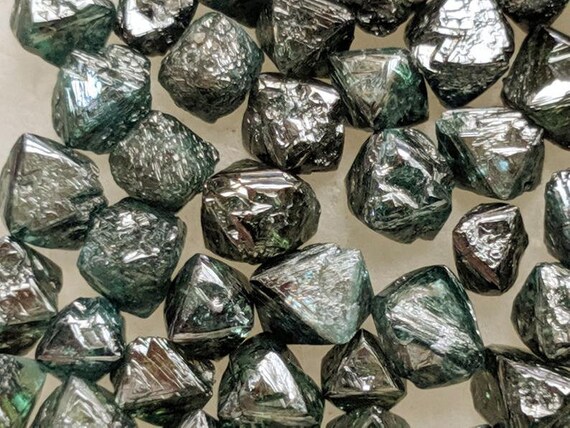 3-3.5mm Green Diamond Crystal Raw Green Diamond Crystal | Etsy