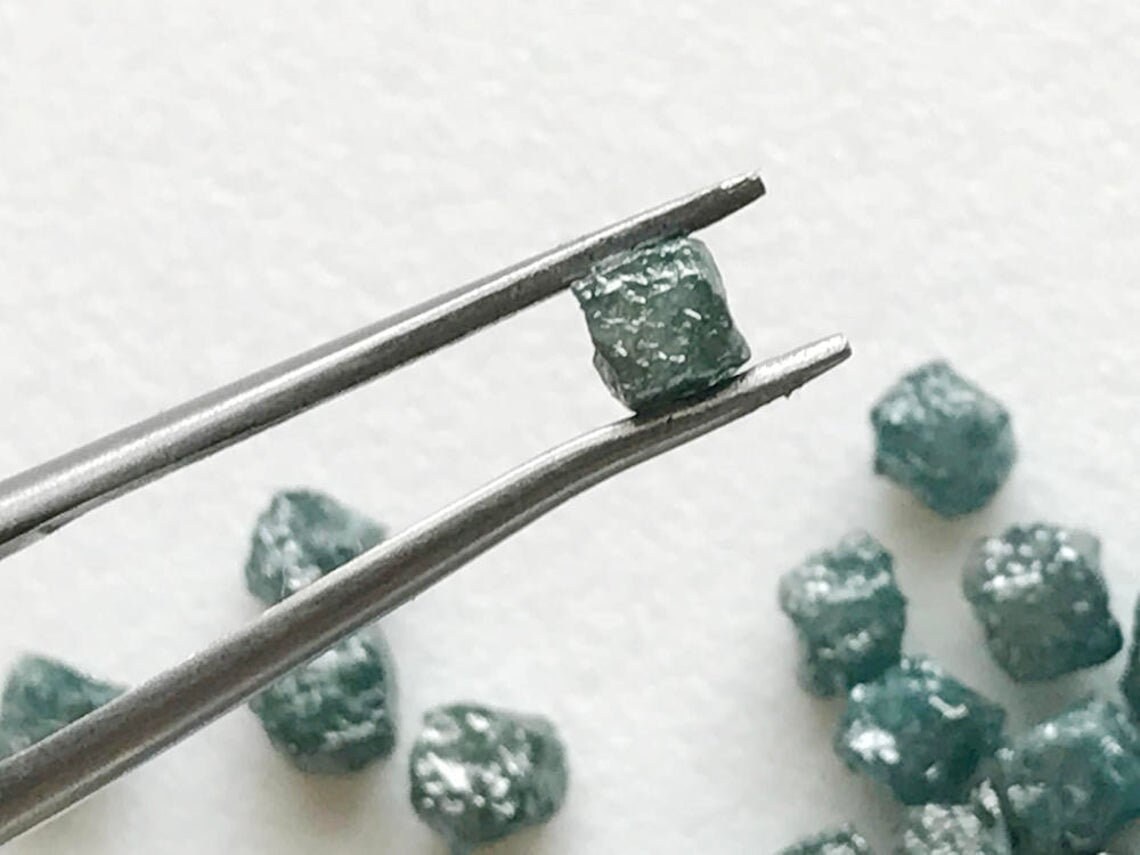 2-3mm Blue Rough Diamond Box Cubes Loose Rough Diamond Uncut - Etsy