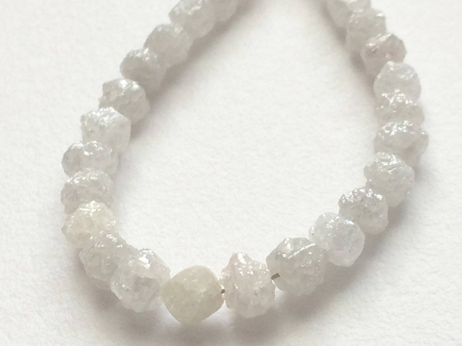 4-5mm Perfect Natural Round White Raw Diamond Beads Large | Etsy