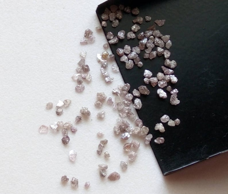 1.5-2mm Pink Rough Diamond Raw Uncut Diamond Natural Rough | Etsy