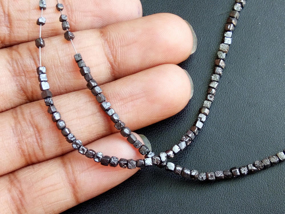 2-3mm Black Diamond Box Cubes Black Drilled Rough Diamond | Etsy