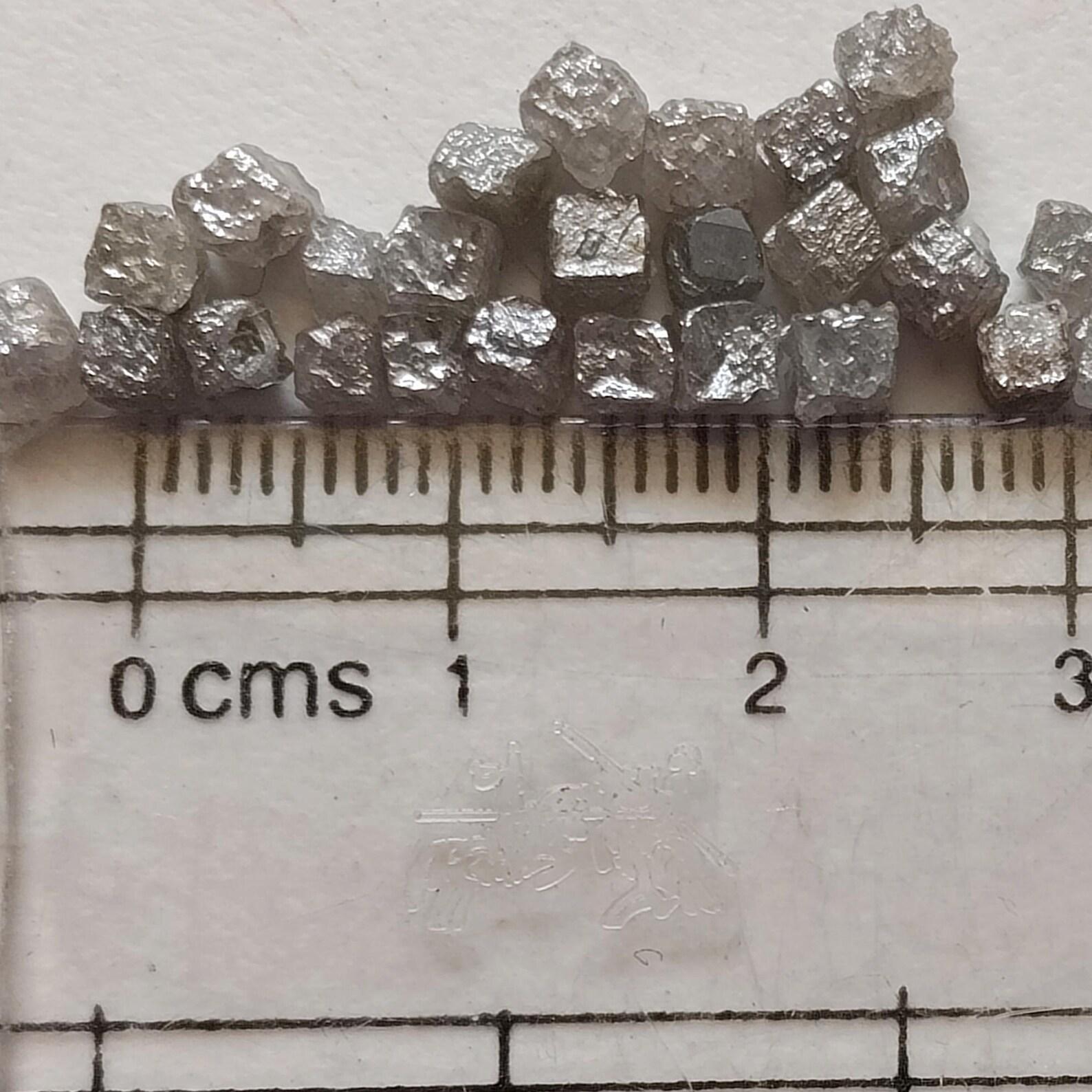2.5mm Grey Diamond Box Cubes, Natural Rough Diamond, Raw Diamond, Uncut ...