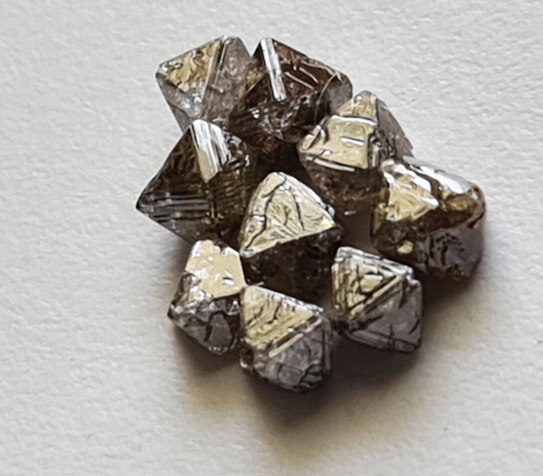 5-6mm Brown Raw Diamond Octahedron Crystal, 1 Pc Natural Rough Raw ...