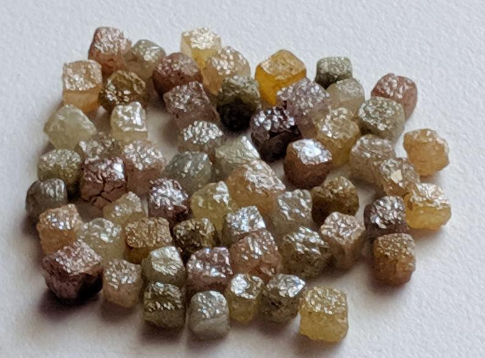 3.5-4.5mm Multi Diamond Cube Raw Multi Diamond Box Loose | Etsy