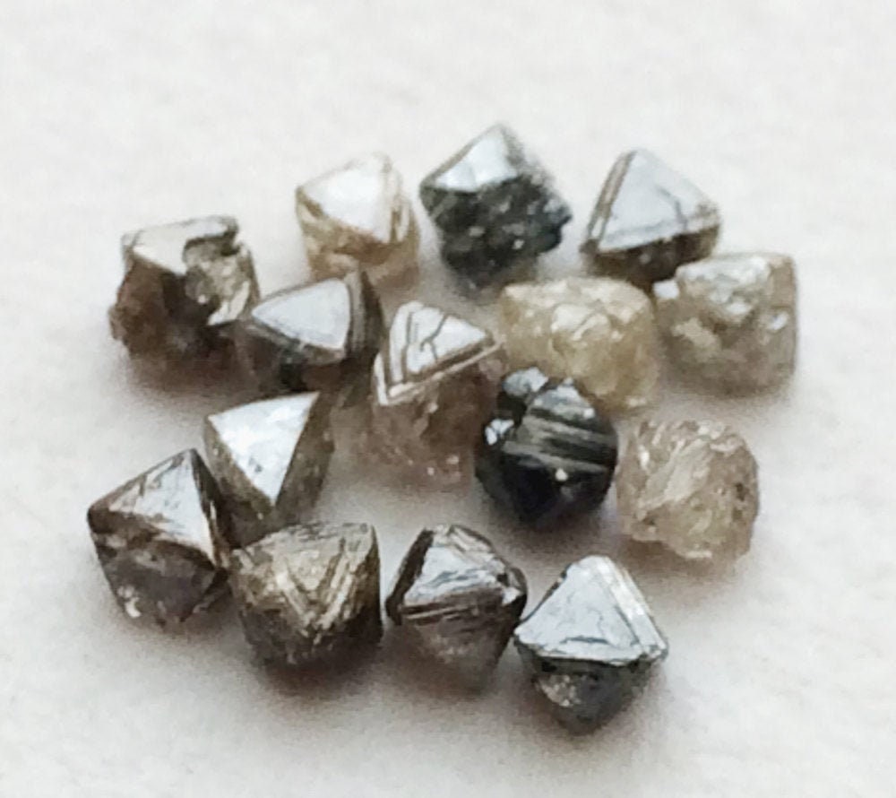 Cristal de diamante en bruto marrón de 2-3 mm diamante en | Etsy España