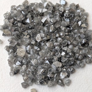 2-3mm Salt and Pepper Rough Diamond Chips, Raw Uncut Diamond, Raw ...