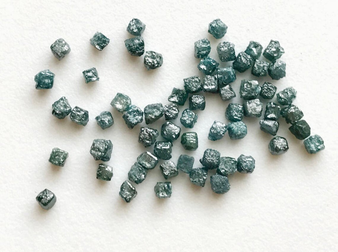 2-3mm Blue Rough Diamond Box Cubes Loose Rough Diamond Uncut | Etsy