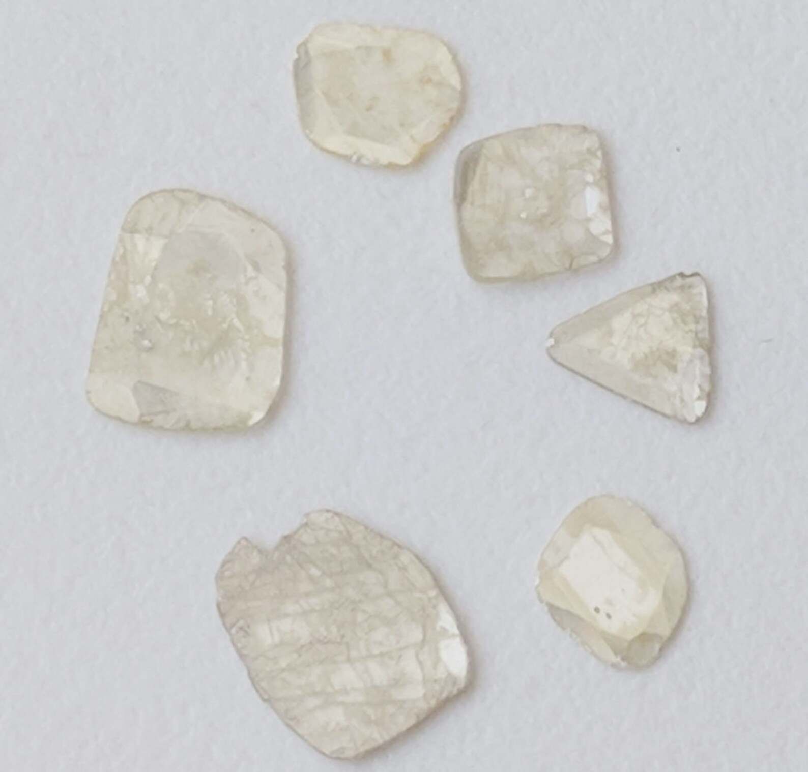 5.5-9mm White Ivory Diamond Slices 6 Pcs Natural White Ivory | Etsy
