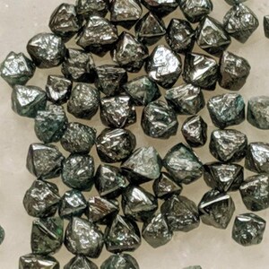 3-3.5mm Green Diamond Crystal, Raw Green Diamond Crystal, Loose Green ...