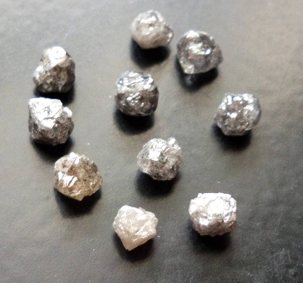 3.5-4mm Grey Raw Diamond Crystal, Natural Rough Diamond Crystal, Uncut ...