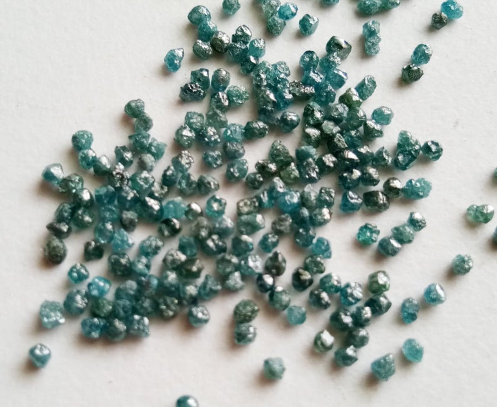 2mm Raw Blue Diamonds Loose Rough Blue Diamond Rondelle | Etsy