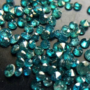 1-2mm Blue Brilliant Cut Faceted Round Shape Diamond Loose - Etsy