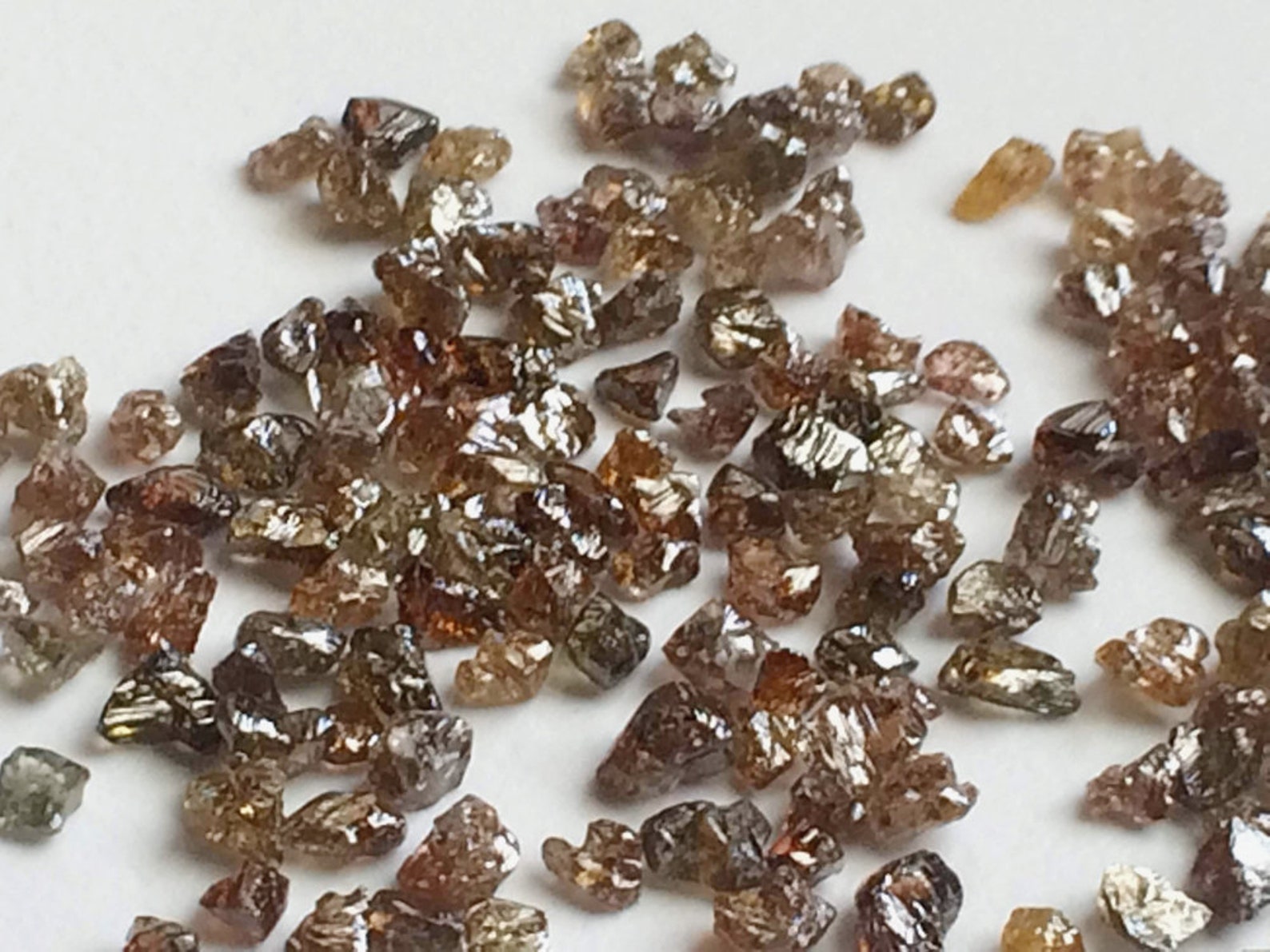 3-5mm Cognac Rough Diamond Natural Rough Cognac Brown | Etsy