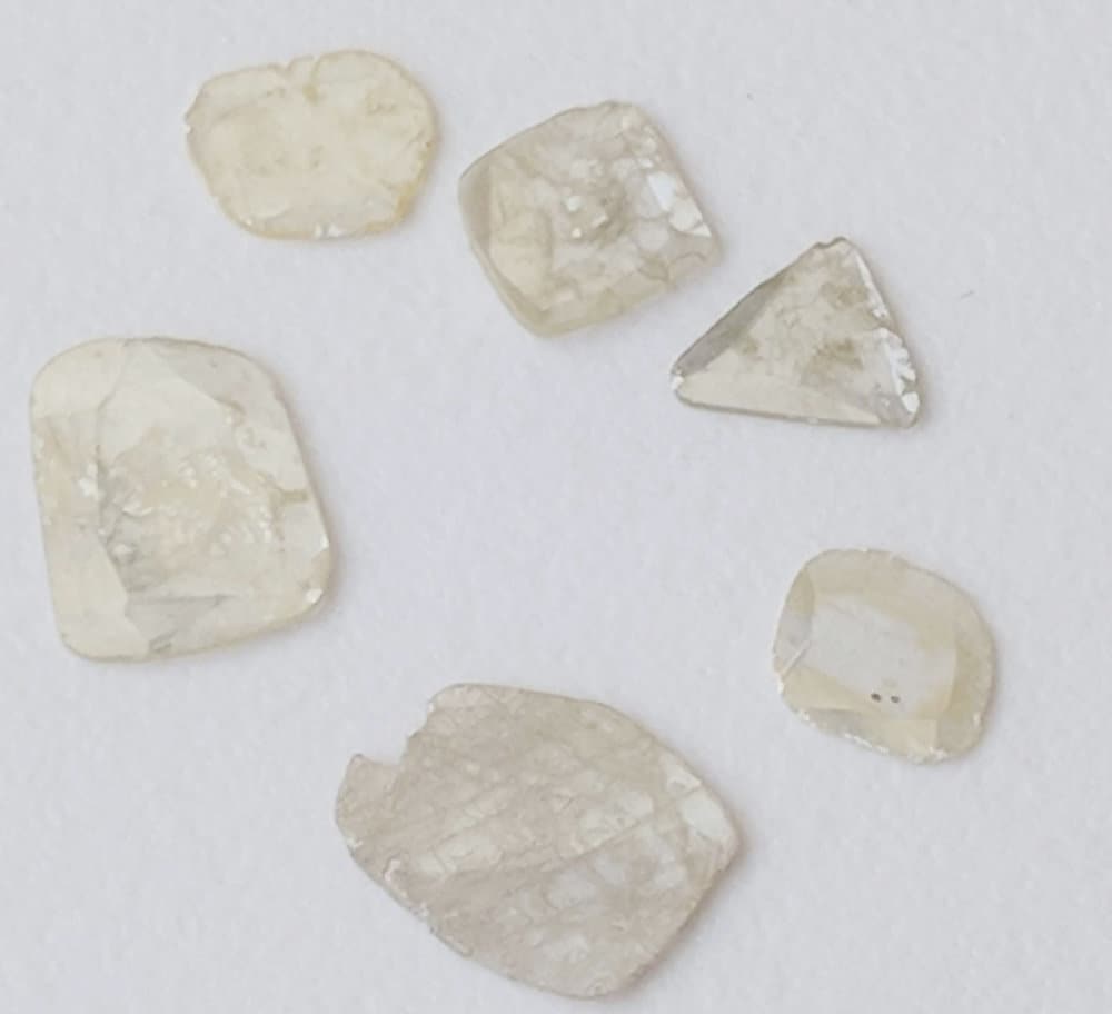 5.5-9mm White Ivory Diamond Slices 6 Pcs Natural White Ivory | Etsy