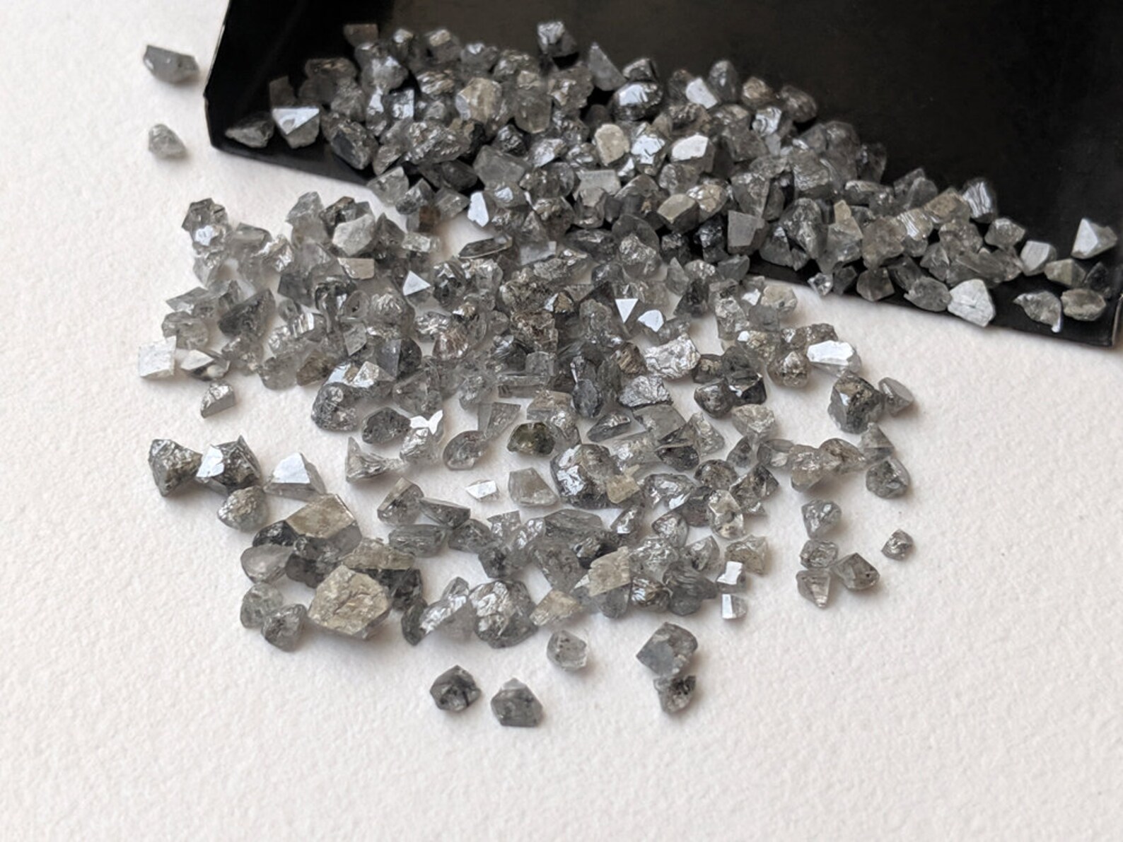 2-3mm Salt and Pepper Rough Diamond Chips, Raw Uncut Diamond, Raw ...