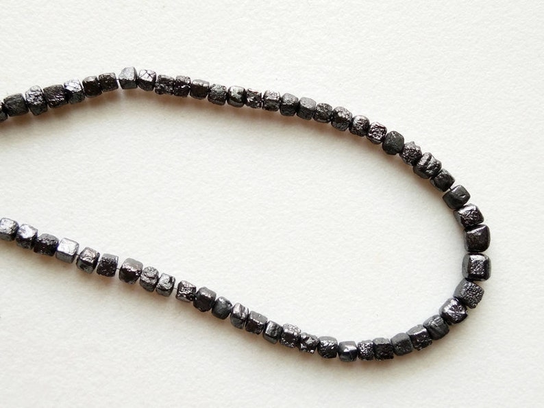 3-4mm Black Diamond Box Cubes Black Drilled Rough Diamond - Etsy