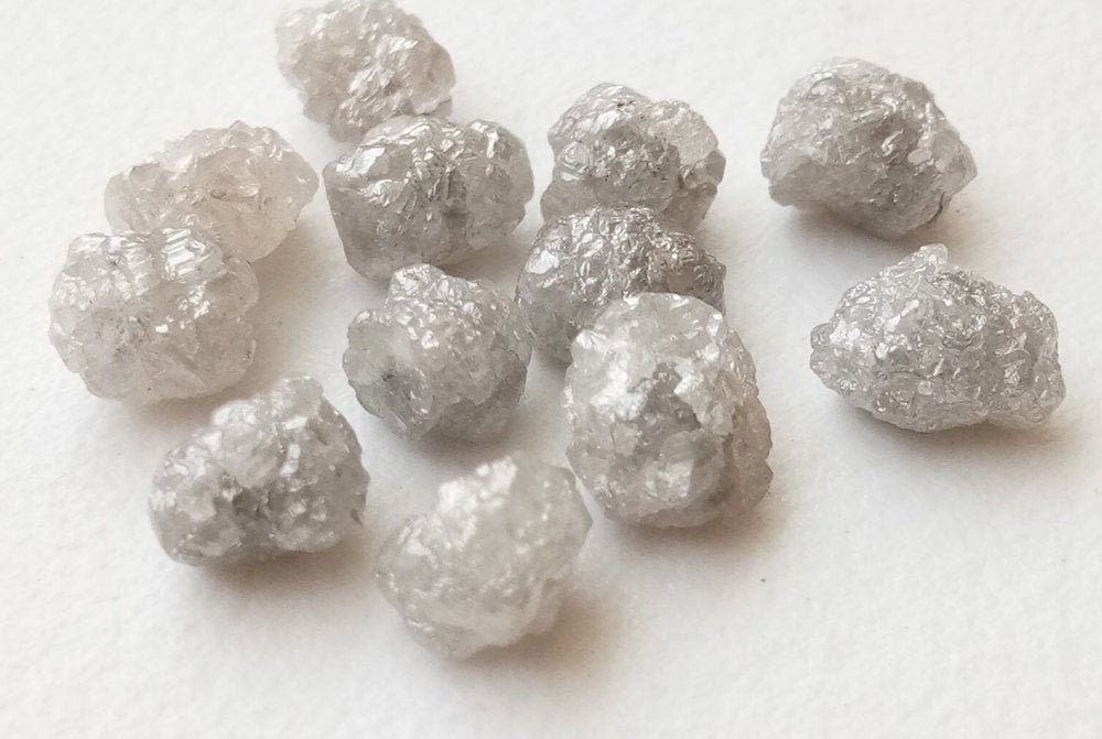 5-6mm Grey Raw Diamond, Natural Grey Rough Diamond, Uncut Diamond ...
