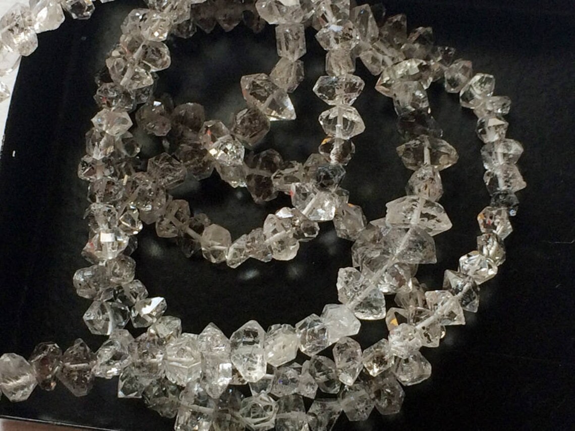 6-6.5mm Herkimer Diamond Quartz Beads Raw Diamond Quartz | Etsy