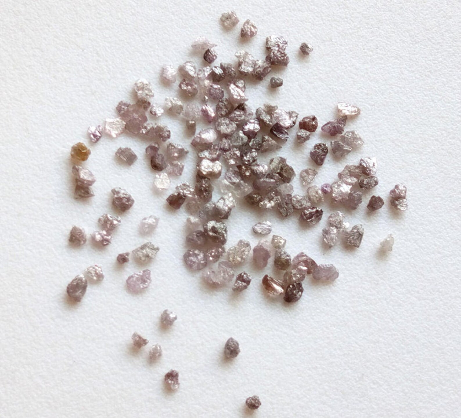 1.5-2mm Pink Rough Diamond Raw Uncut Diamond Natural Rough | Etsy