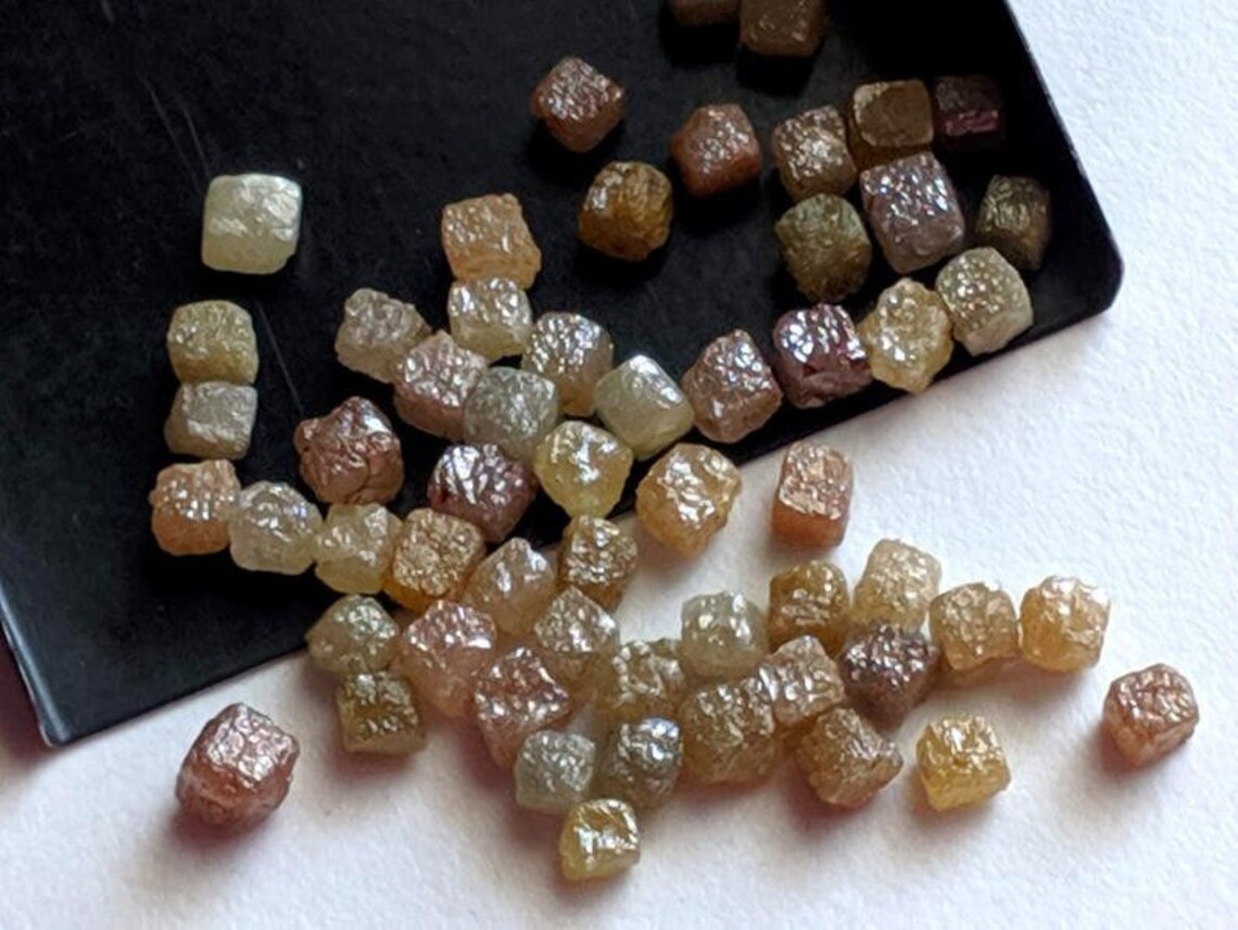 3.5-4.5mm Multi Diamond Cube Raw Multi Diamond Box Loose | Etsy