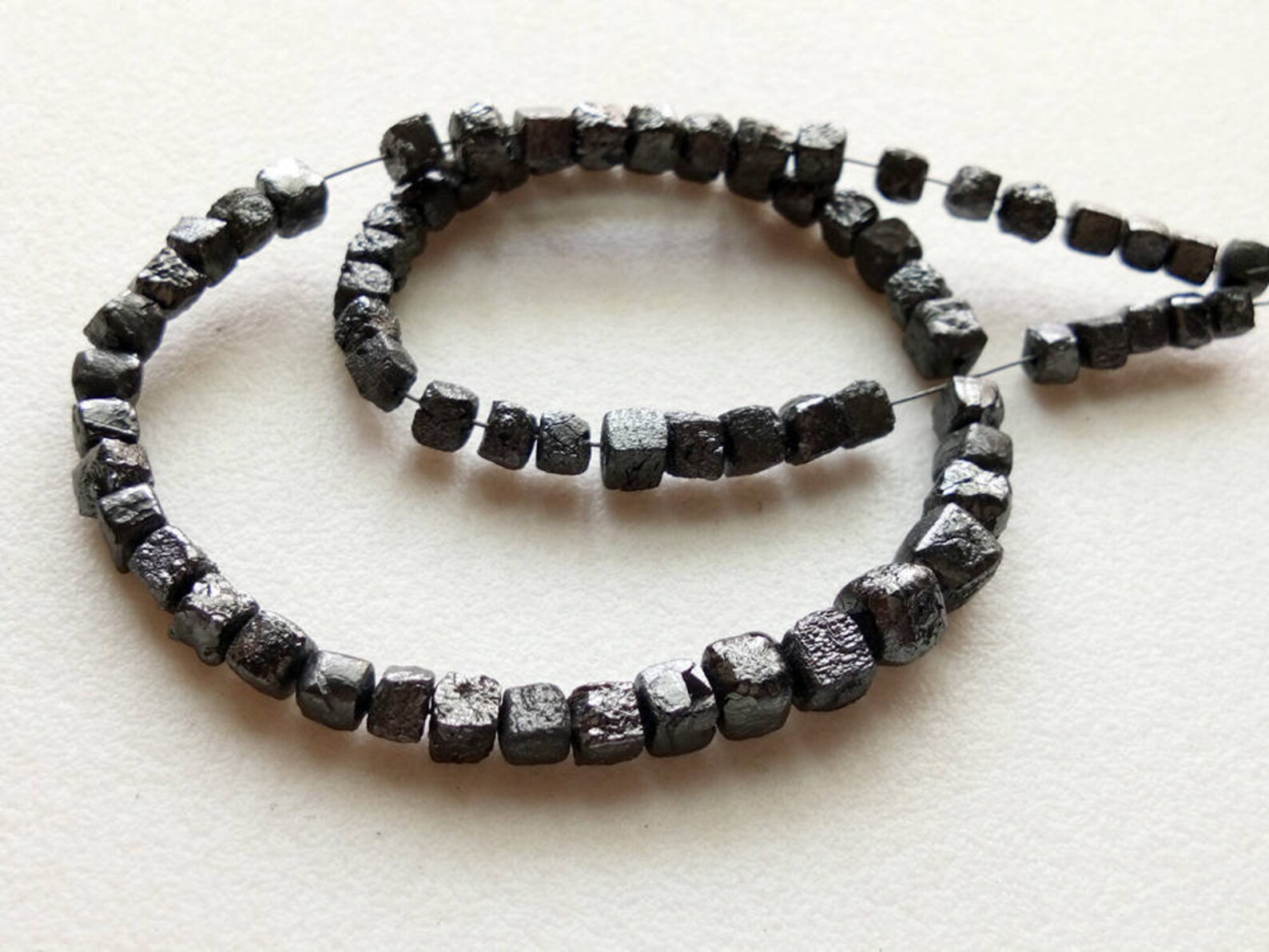 3-4mm Black Diamond Box Cubes Black Drilled Rough Diamond | Etsy