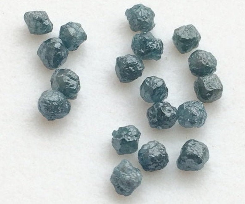 3.5-4mm Blue Raw Diamond, Blue Rough Diamond, Rough Diamond, Uncut ...