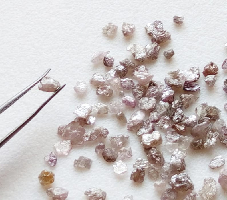 1.5-2mm Pink Rough Diamond Raw Uncut Diamond Natural Rough | Etsy