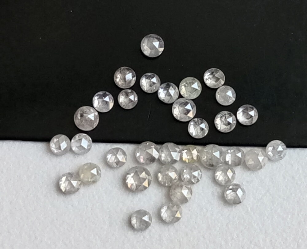 2-2.5mm Light Grey Rose Cut Diamond Natural Rose Cut Diamond | Etsy