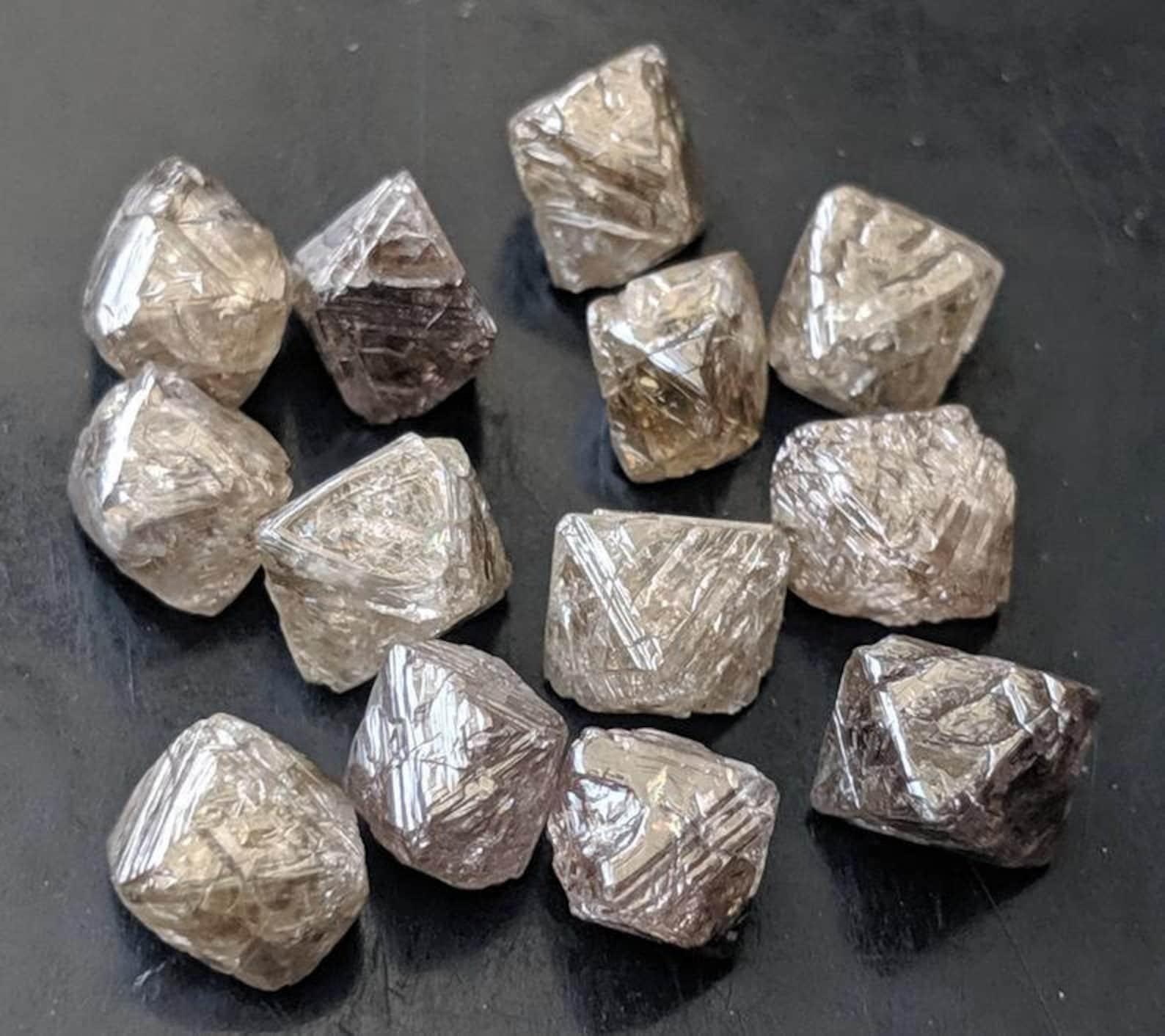 4-4.5mm Light Brown Raw Diamond Crystal Natural Brown Rough - Etsy