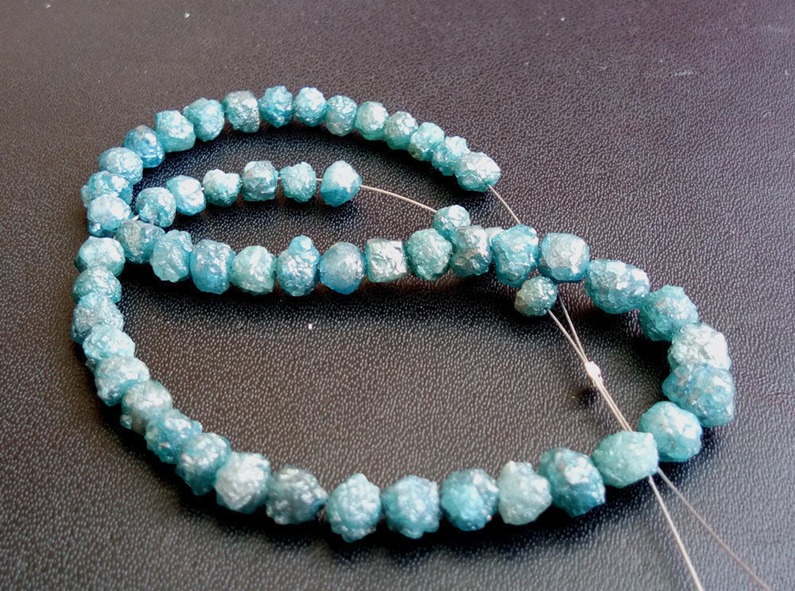 4-5mm Perfect Natural Roundish Blue Raw Diamond Beads Large - Etsy