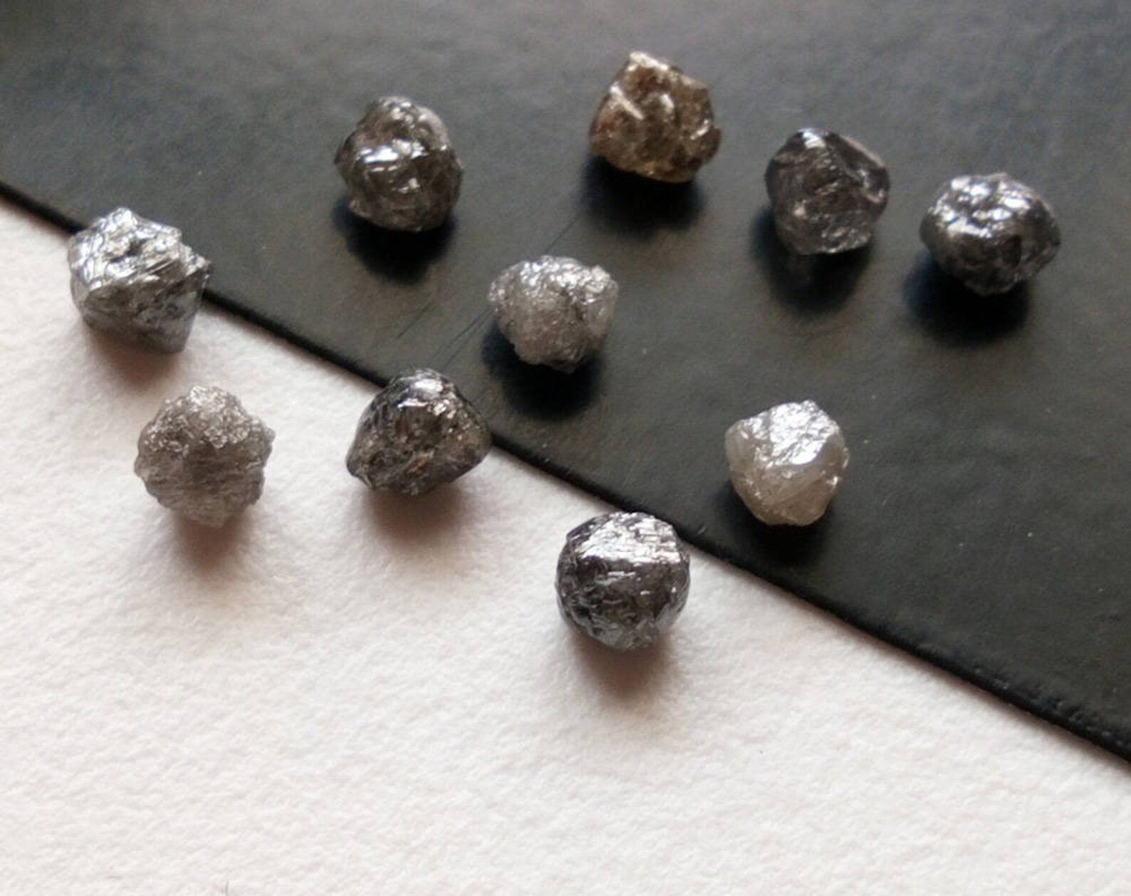 3.5-4mm Grey Raw Diamond Crystal, Natural Rough Diamond Crystal, Uncut ...
