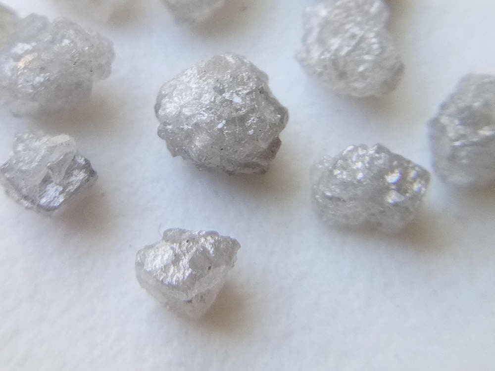 4.5-5mm White Grey Rough Diamond Natural White Grey Raw | Etsy