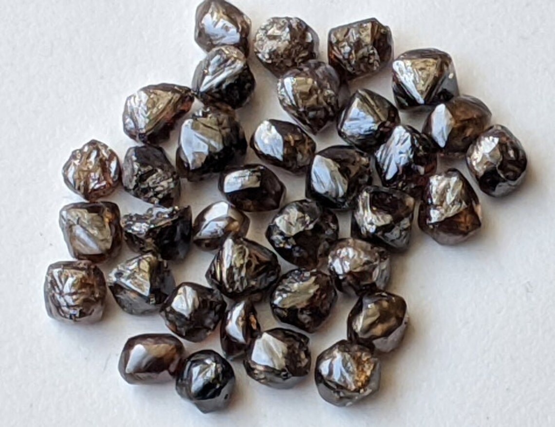 5-6mm Brown Raw Diamond Crystal Natural Brown Rough Diamond | Etsy