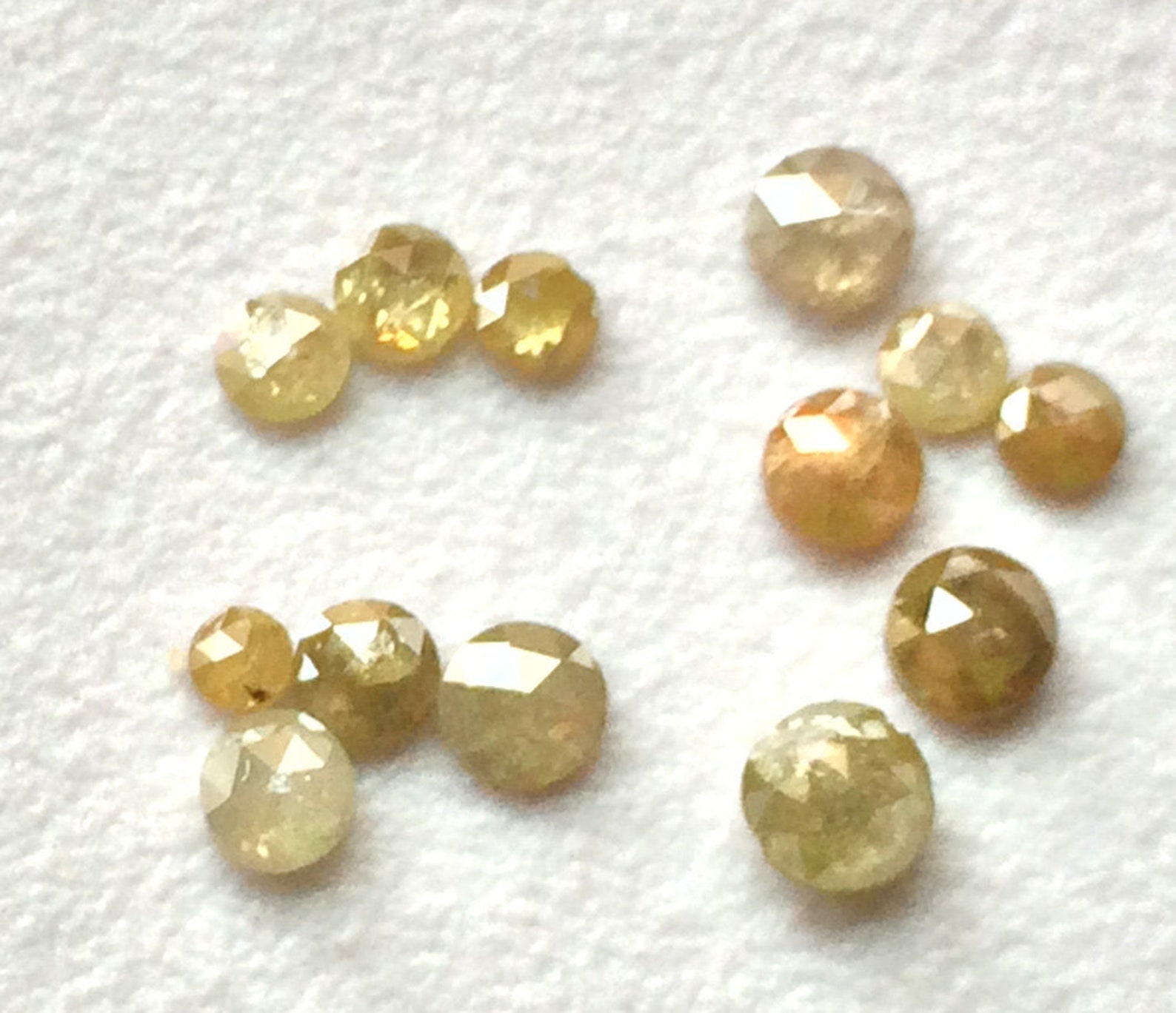 2-2.5mm Yellow Diamond Yellow Rose Cut Natural Diamond Yellow - Etsy