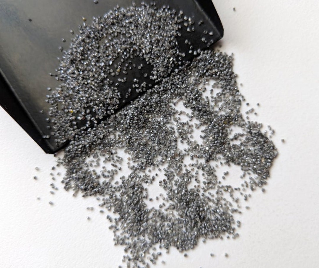 Raw Grey Diamond Dust, Natural Rough Grey Diamond Dust, Raw Uncut ...