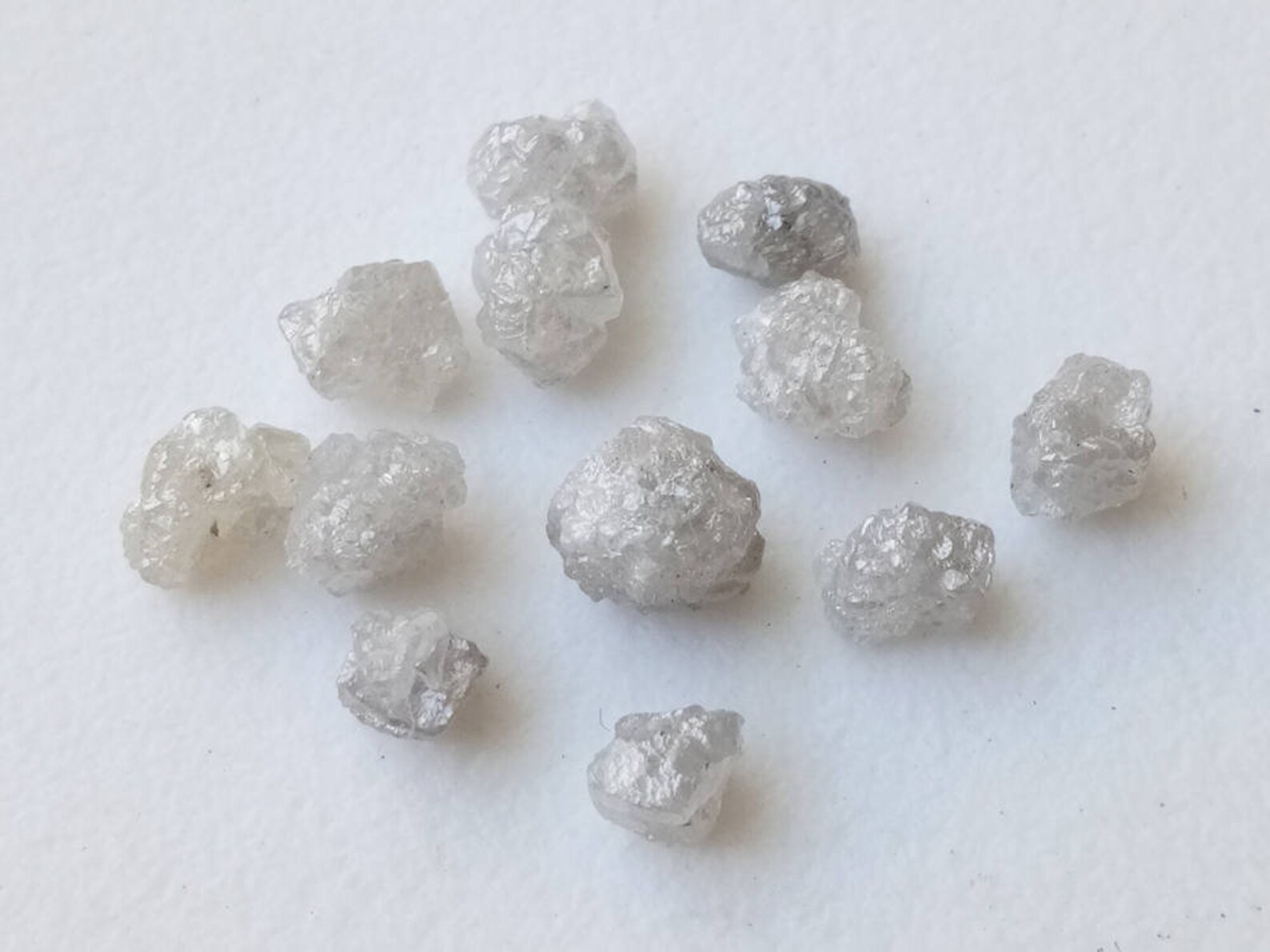 4.5-5mm White Grey Rough Diamond Natural White Grey Raw | Etsy