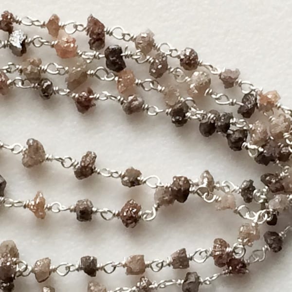 Silver Rough Diamond - Etsy