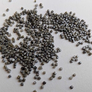 1-1.5mm Dark Grey Diamond Box Cubes, Natural Rough Diamond, Raw Diamond ...