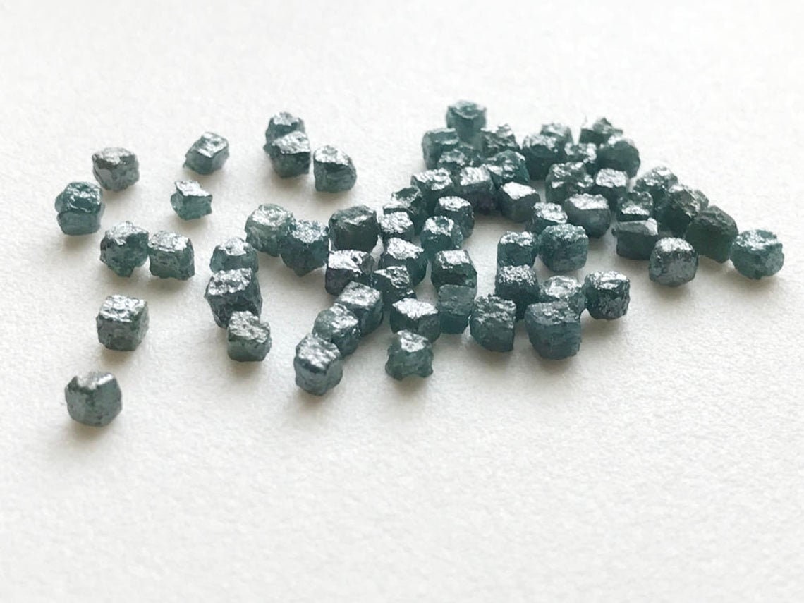 2-3mm Blue Rough Diamond Box Cubes Loose Rough Diamond Uncut - Etsy