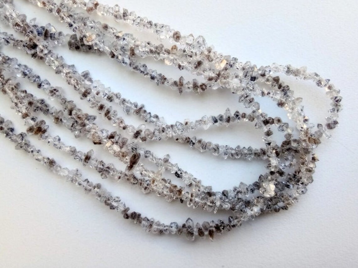 3-6mm Herkimer Diamond Quartz Beads Raw Diamond Quartz - Etsy